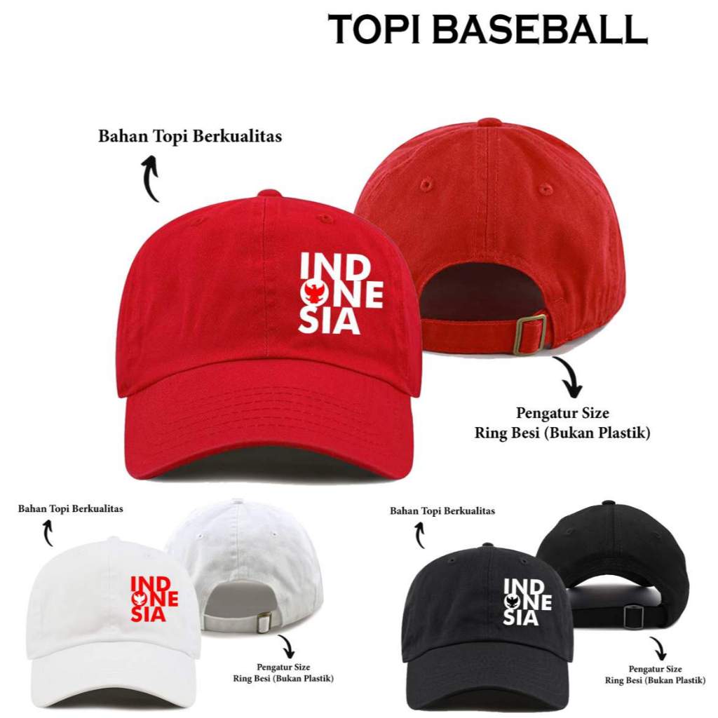 Indonesian GARUDA PANCASILA INDEPENDENCE BASEBALL HAT | Shopee Philippines