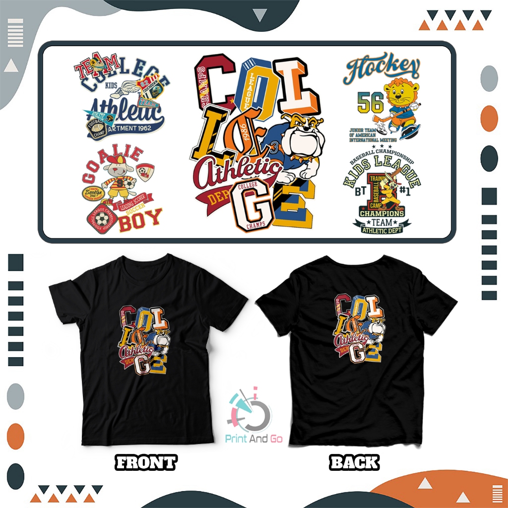 University SPORT THEME DTF IRON STICKER SCREEN PRINTING (SIZE 19CM ...
