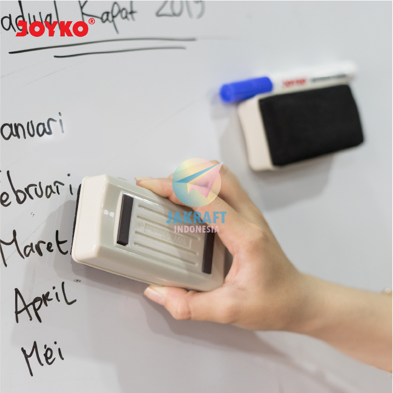 (1 Pcs) JOYKO WE-1 Magnetic Whiteboard Marker Eraser White Glass Board ...