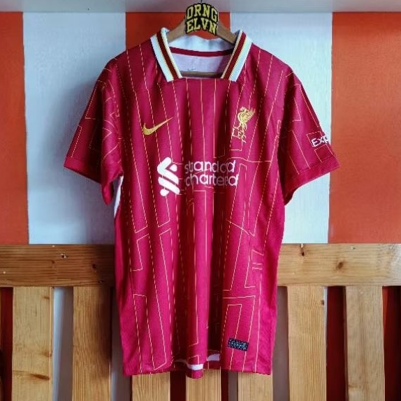 Liverpool Home Jersey 2024/25 (Grade Ori)+EPL/UCL Patch | Shopee ...