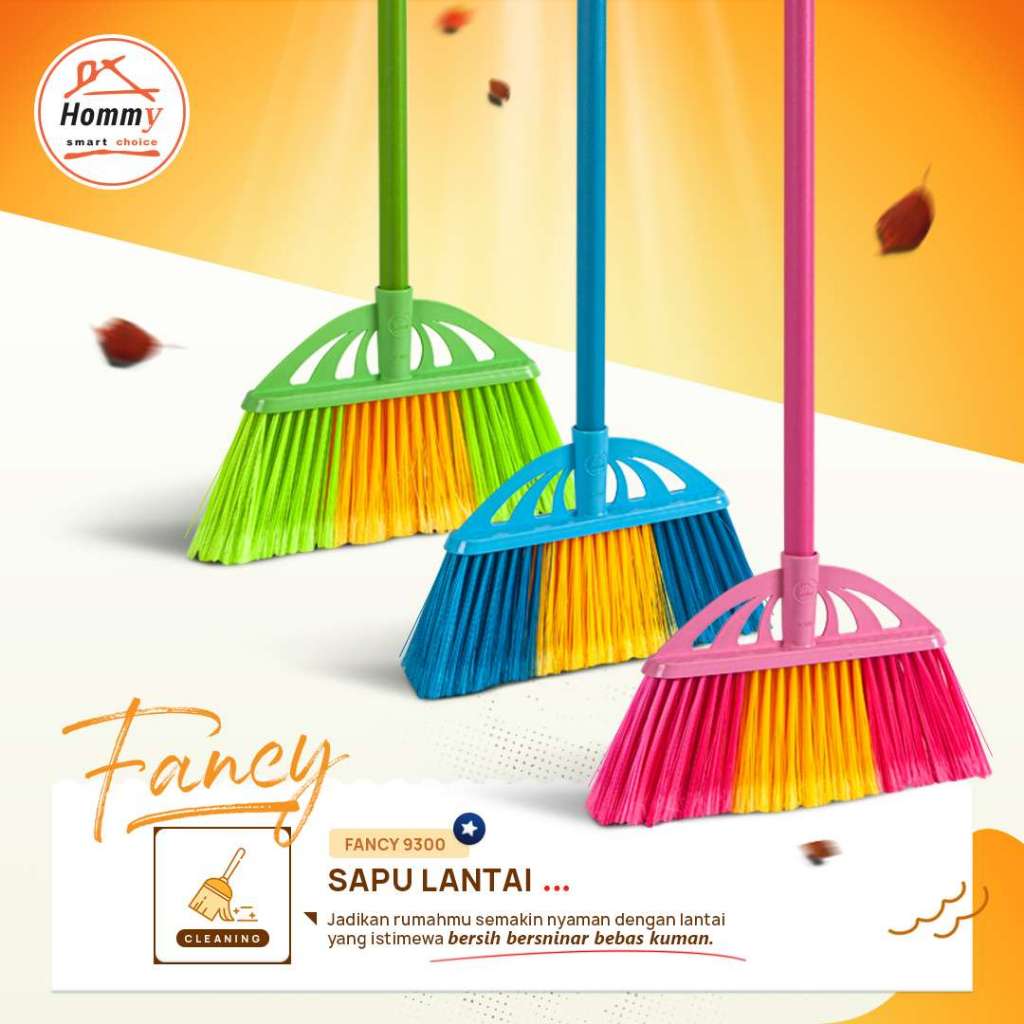 3d Living - Hommy Fancy Color Nylon Plastic Floor Broom [HM-9300 ...