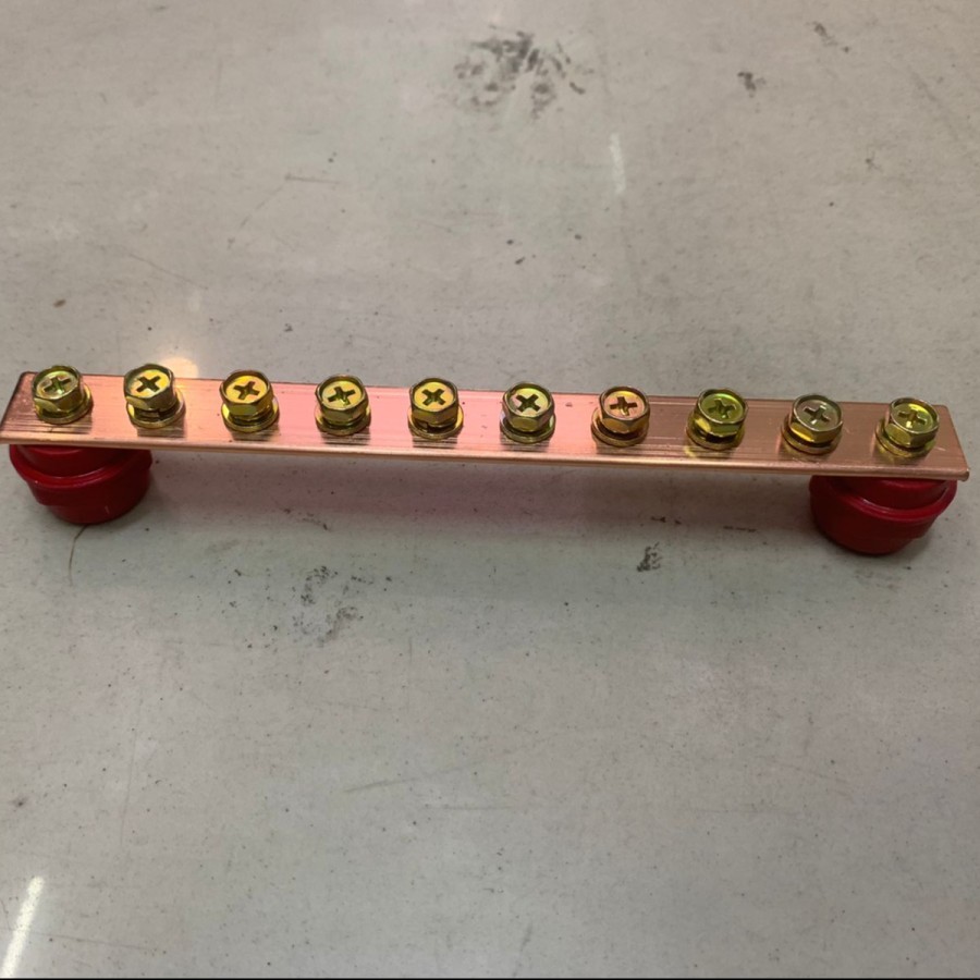 MERAH Grounding Zero Ground 30x200mm and red insulator FTB-800 Busbar ...