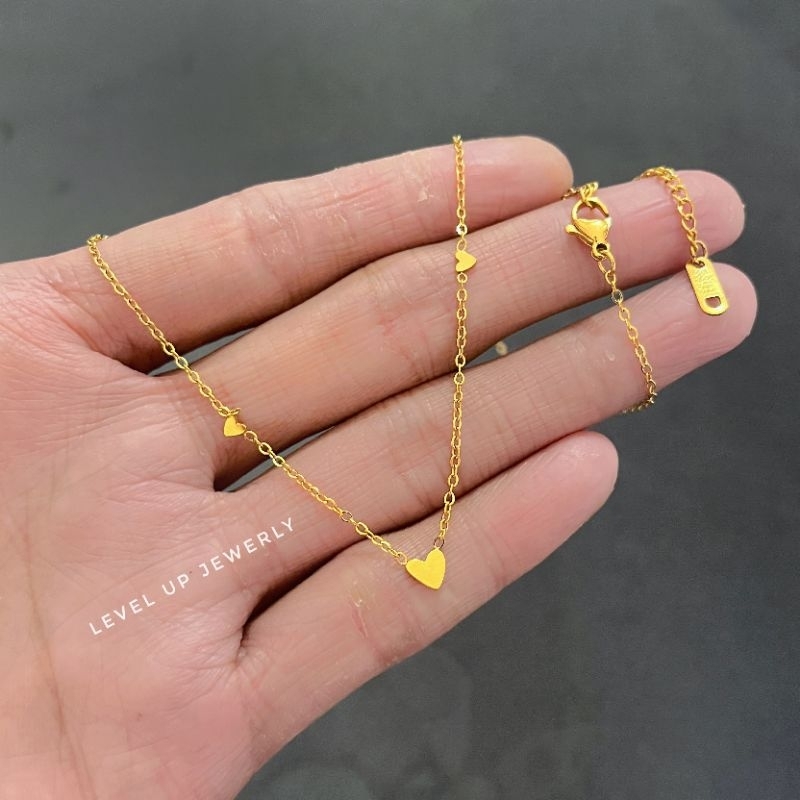 Women's Necklace with Love Motifs and Round Gems | 1 YEAR WARRANTY ...