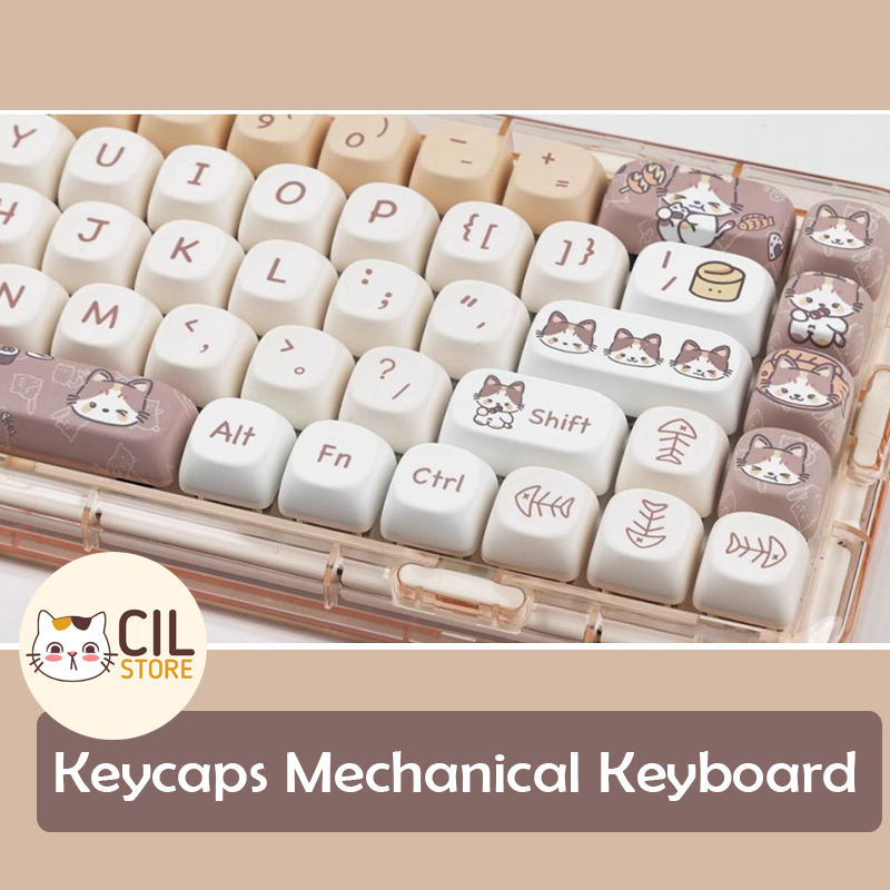 Kitten Keycaps Mechanical Keyboard, Keycaps Tuts Kitten Mechanical ...