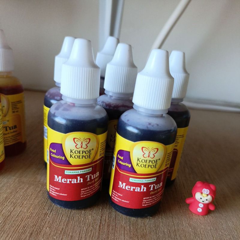 MERAH Koepoe Koepoe food coloring Dark Red 30ml | Shopee Philippines