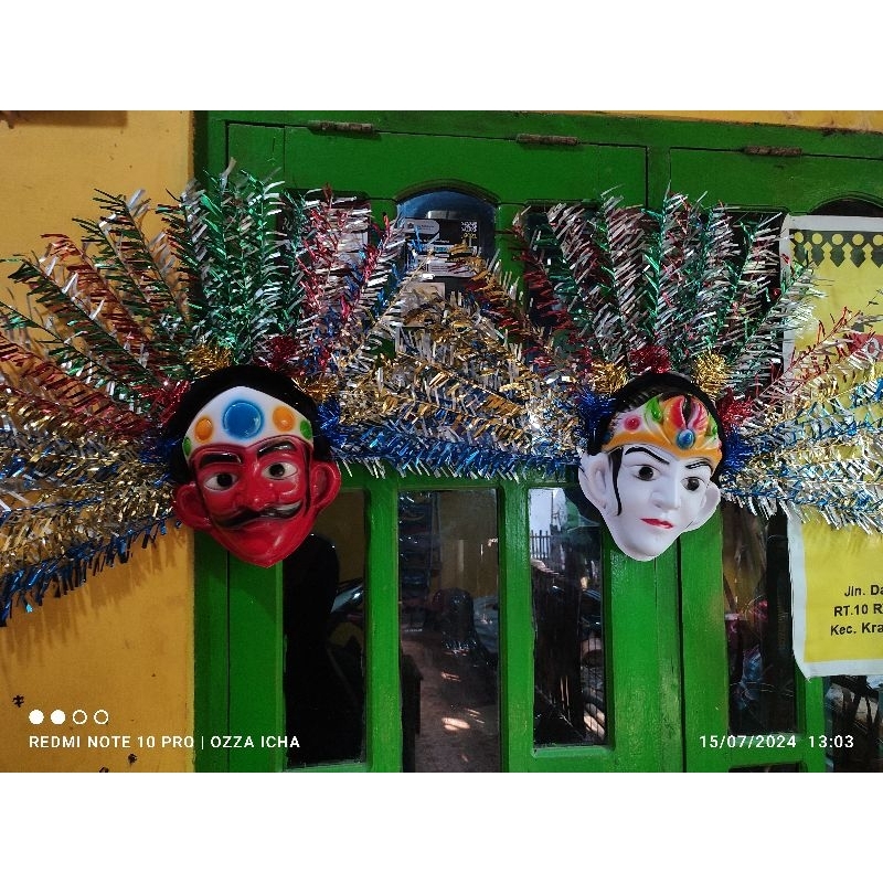Pair OF WALL DISPLAY SPONGE ONDEL MASKS | Shopee Philippines