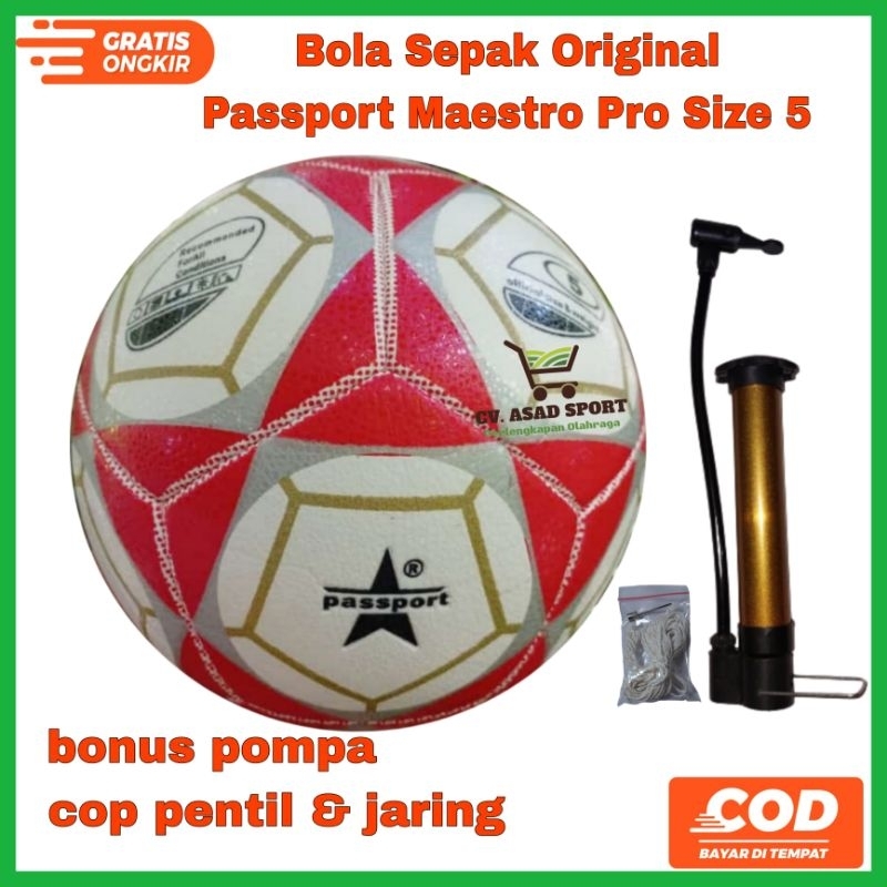 Original Passport Maestro Pro Size 5 Soccer Ball, Bonus Cop Pump, Valve and Net | Shopee Philippines