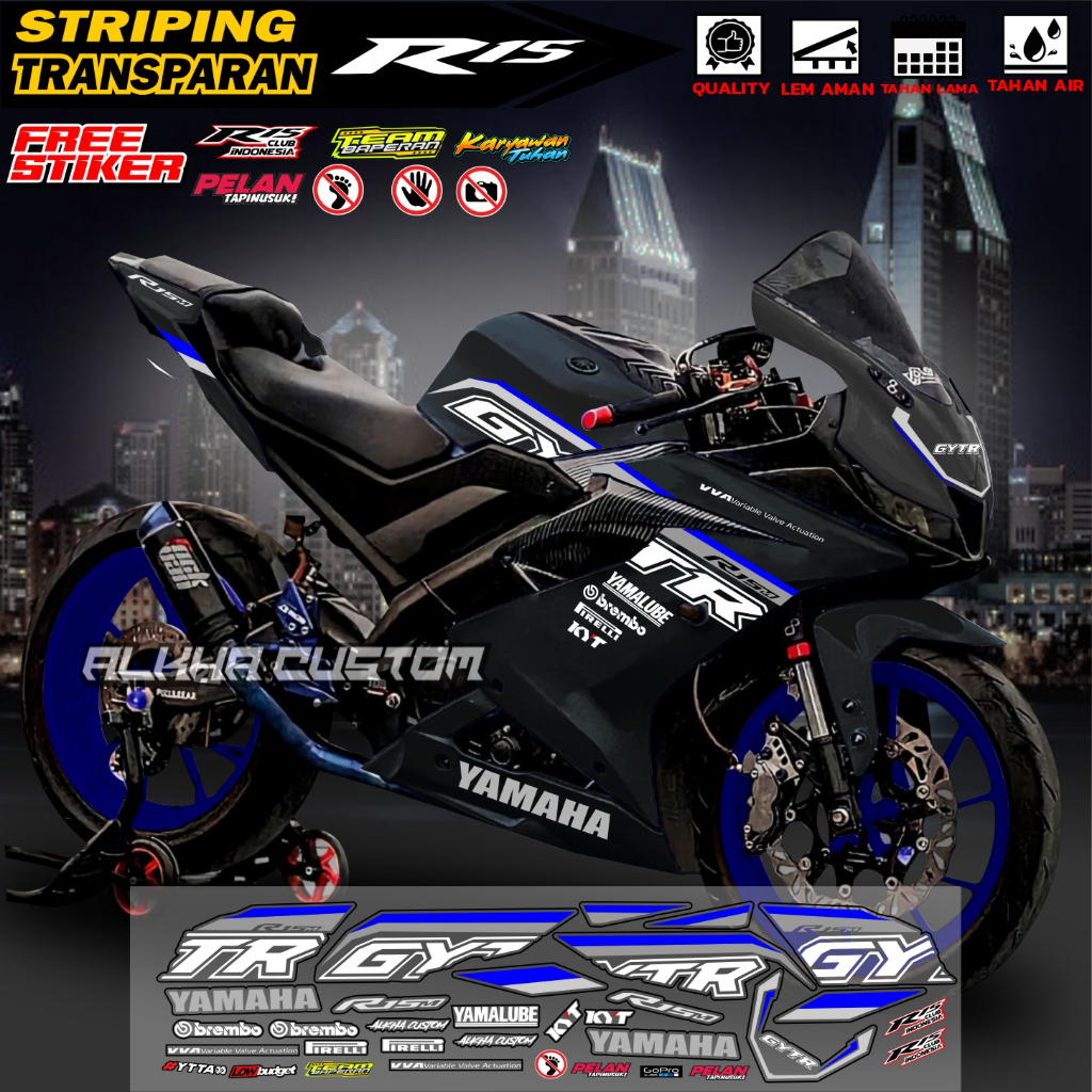 Transparent STRIPING R15 V3 STICKERS R15 V3 | Shopee Philippines