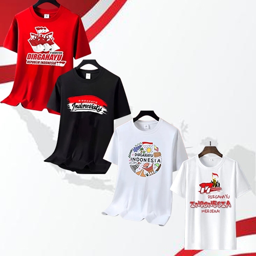 INDEPENDENCE theme shirt family father mother child celebration HUT RI ...