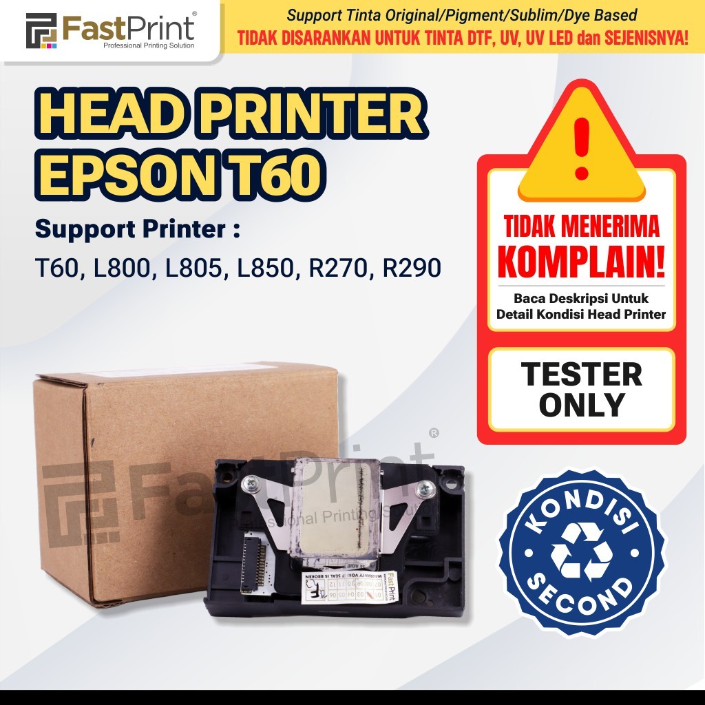 Epson T60 L800 L805 L850 R290 Second Printer Head | Shopee Philippines