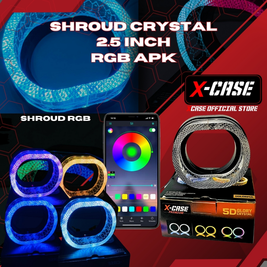 X-case FRONT LIGHT Shroud BMW + APP 1.5/2.5 Inch Angel Aura Crystal ...