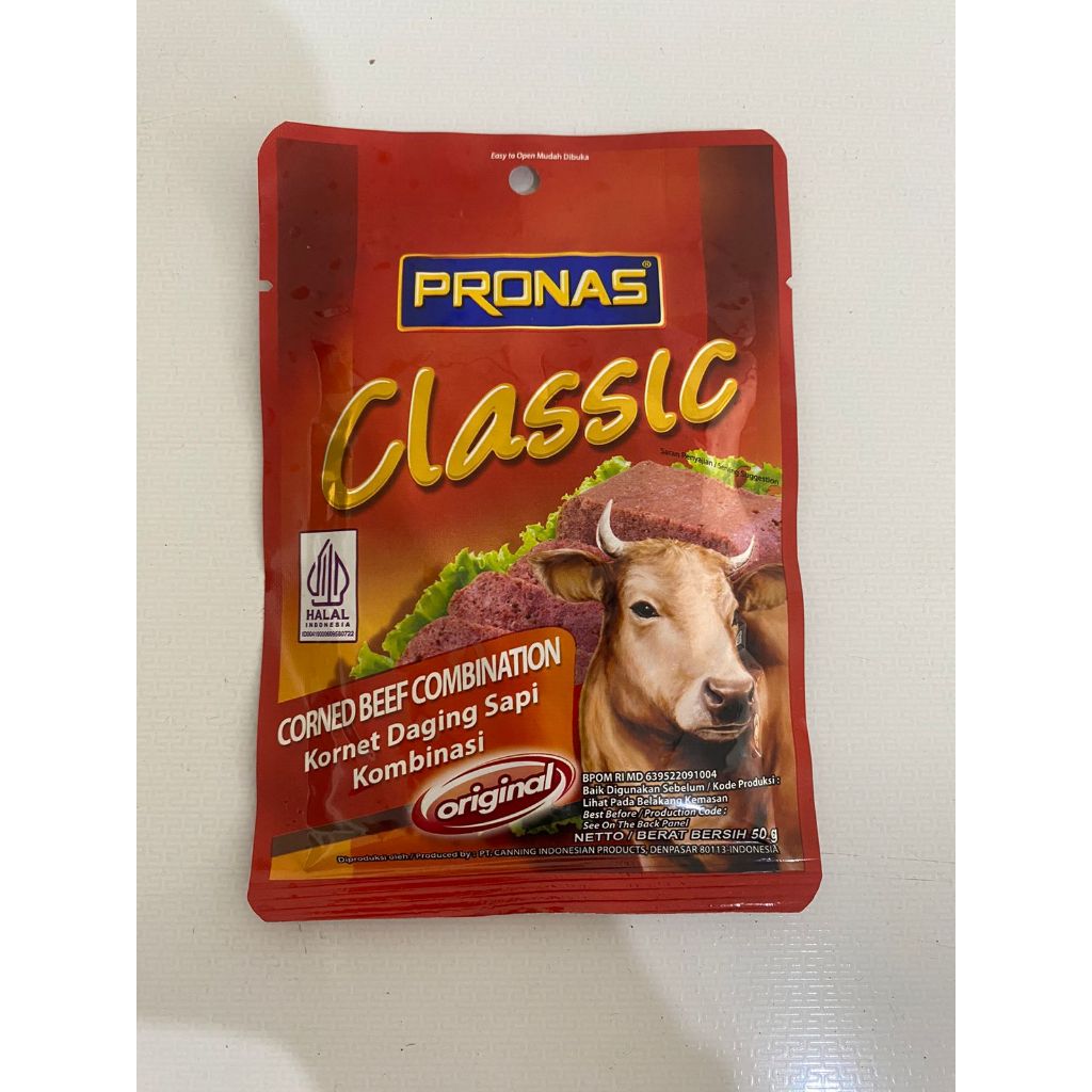 Pronas Classic Corned Beef 50gr | Shopee Philippines