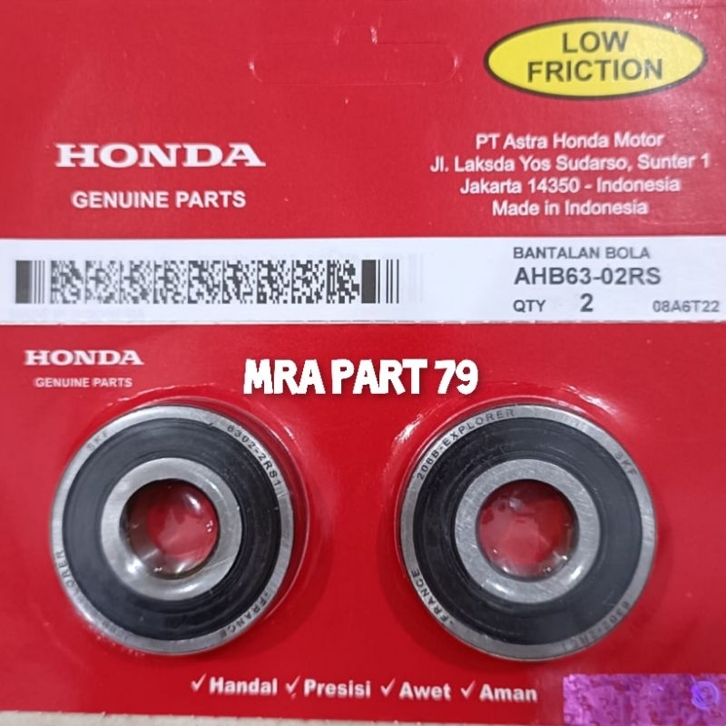 Rear Wheel Bearing 6302RS (2PCH) CB150R StreetFire OLD, CBR150 K45 OLD ...