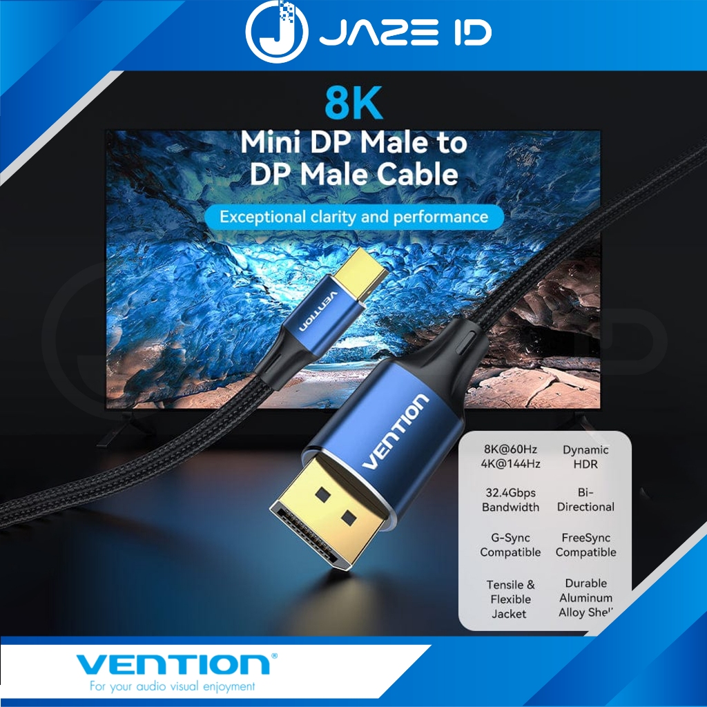 Vention Display CablePort Male to Mini DP Male DisplayPorts 4K 8K ...