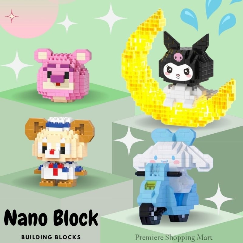 Psm - DIY Nano Block Bricks Damo Egg Cute Character Model Lego Toys for ...