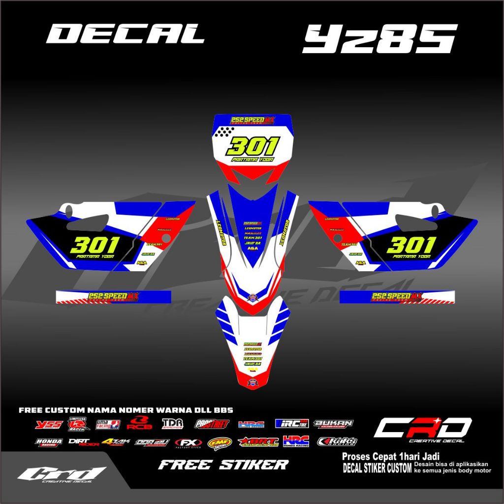 Sticker YZ85 OLD/NEW DECAL YZ 85 NEW Duck Standard DECAL STICKER YZ 85 ...