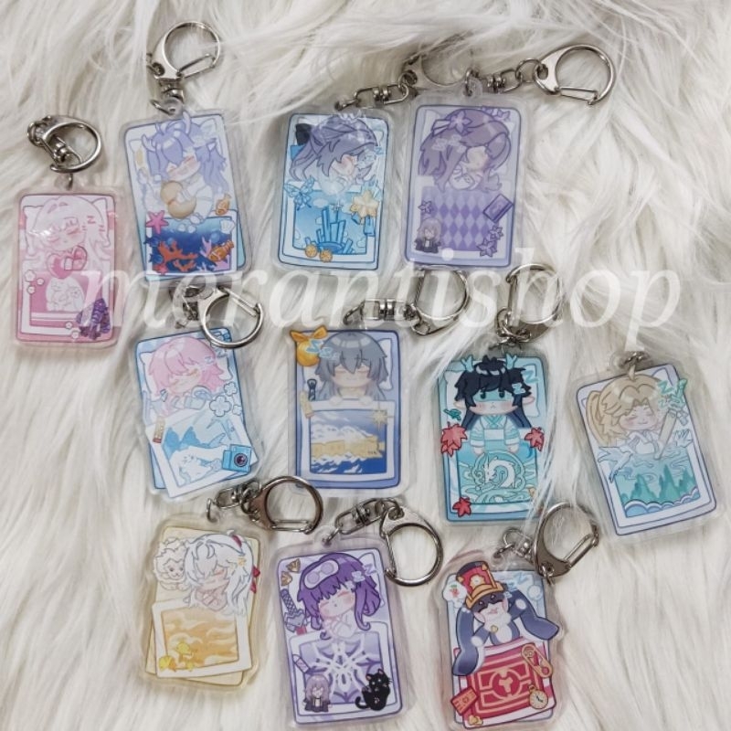 GANTUNGAN Honkai Star Rail Keychain HSR Character Cute Cute Chibi Key ...