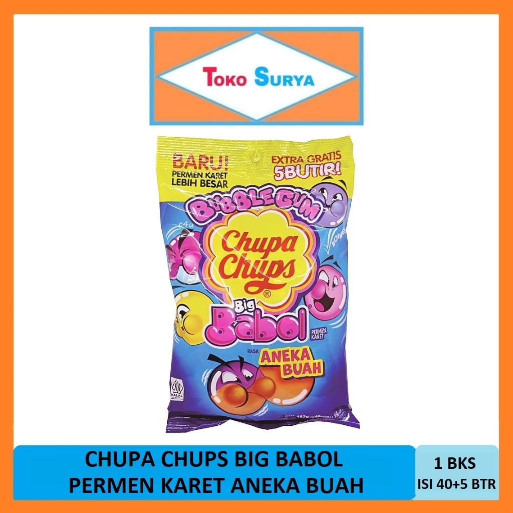Big Babol Chupa Chups Bubble Gum Assorted Fruit Flavored Gum 152 Gr | Shopee Philippines