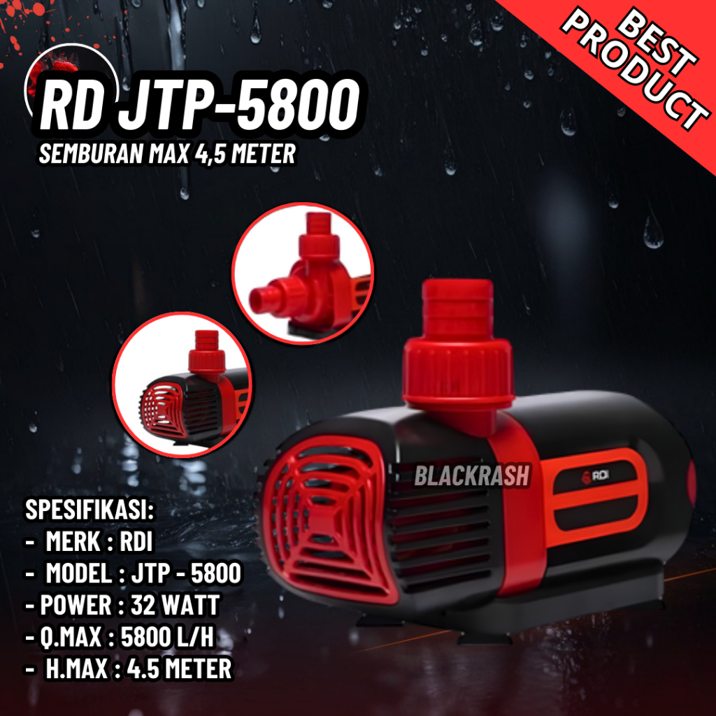 MESIN Rdi JTP 5800 - Aquarium Submersible Water Pump Machine - Fish ...