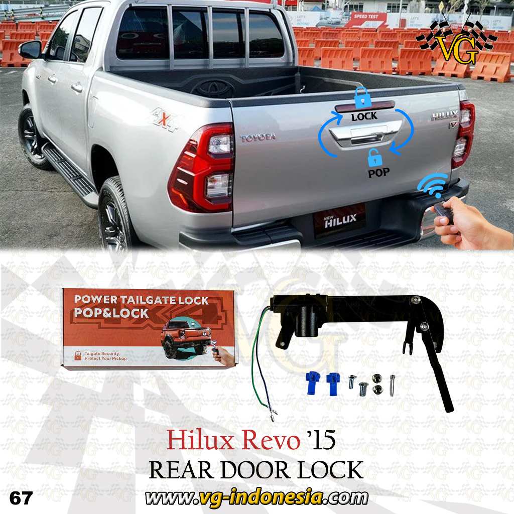 Power Tailgate Lock Rear Door Lock Hilux Revo 2016 - 2024 Ford Ranger ...