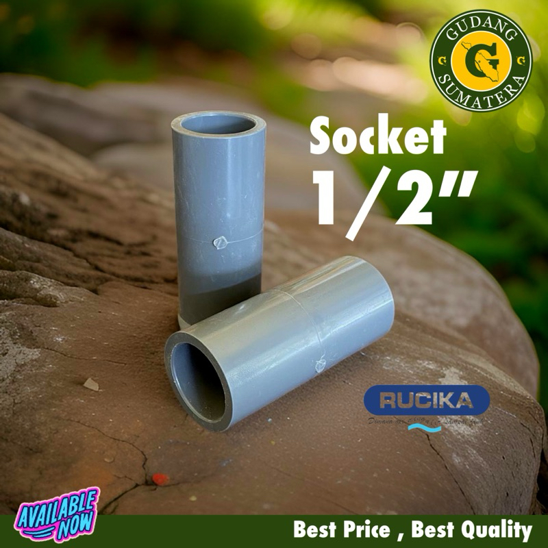 Rucika PVC Socket / Sok 1/2" inch AW (Thick) | Shopee Philippines