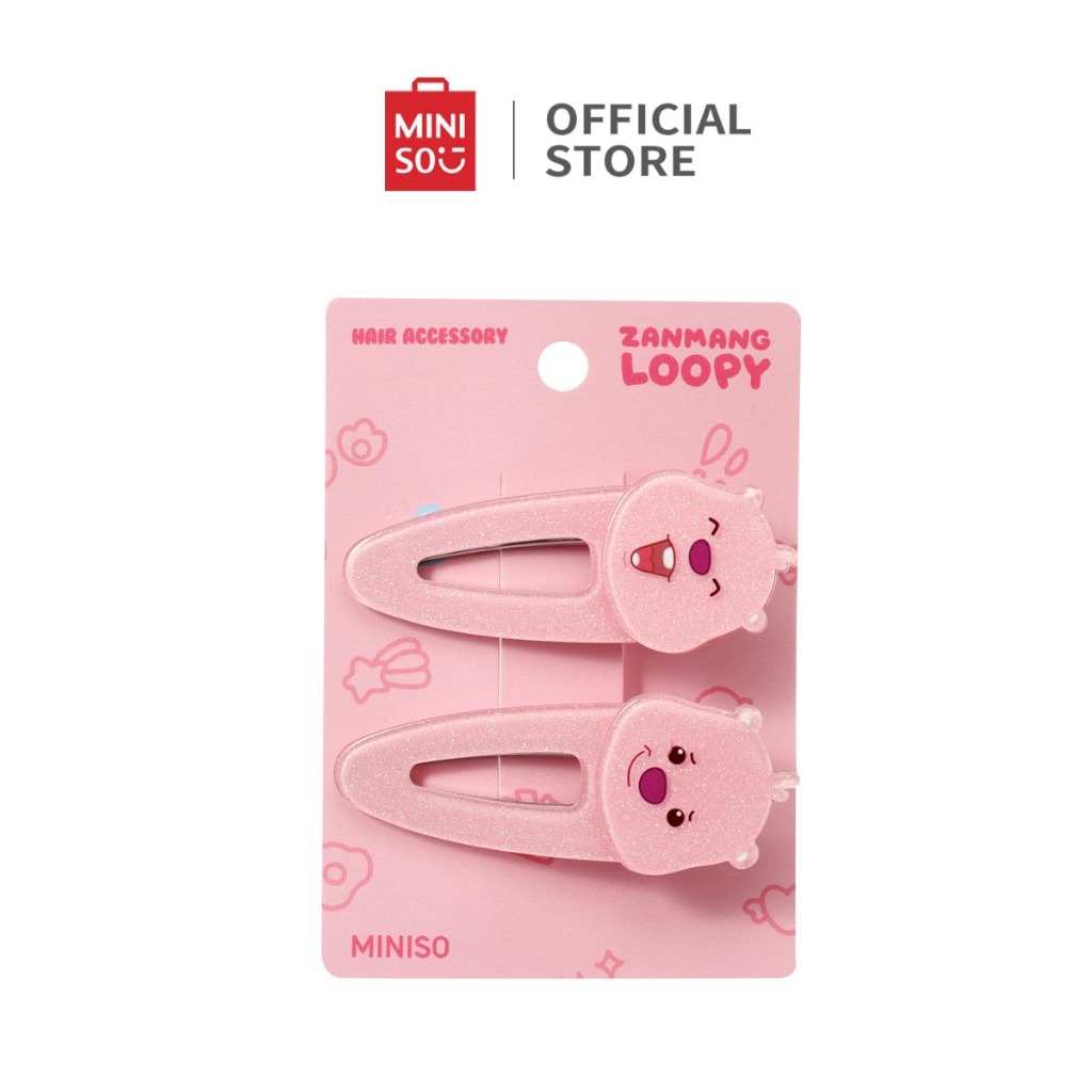 Miniso x ZANMANG Loopy Collection Hair Clips Checkered Hair Clips 2pcs ...