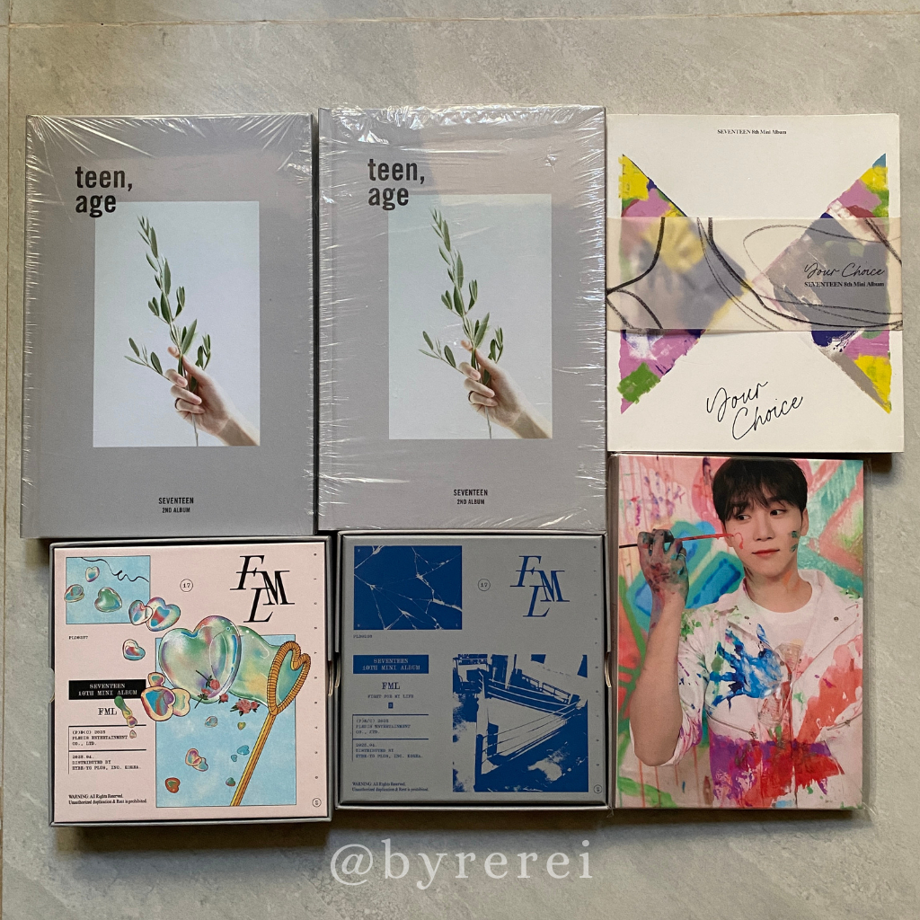 Seventeen Official Album Only Teen Age white TA Your Choice YC One side ...