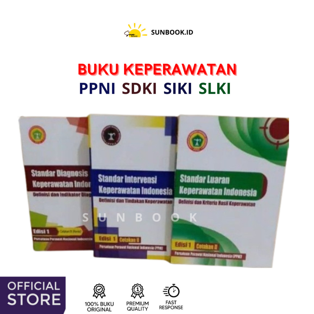 Package Of 3 Books Of Indonesian Nursing Standards SIKI SDKI SLKI ...