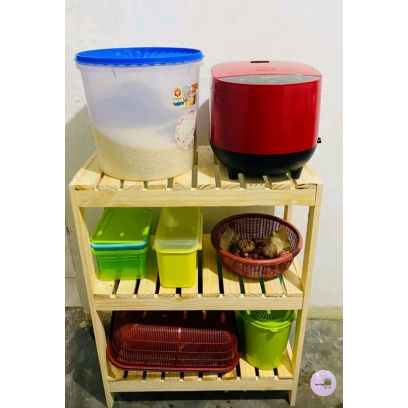 KAYU Multipurpose stacking shelves/3 tier 2 tier shelves/minimalist ...