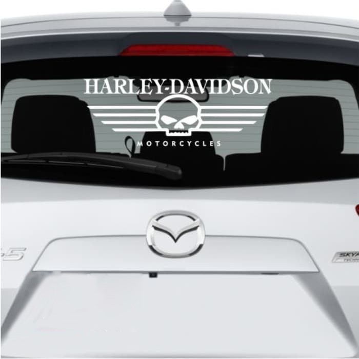Sindeh Graphite Car Window sticker harley davidson skull cutting Cool ...