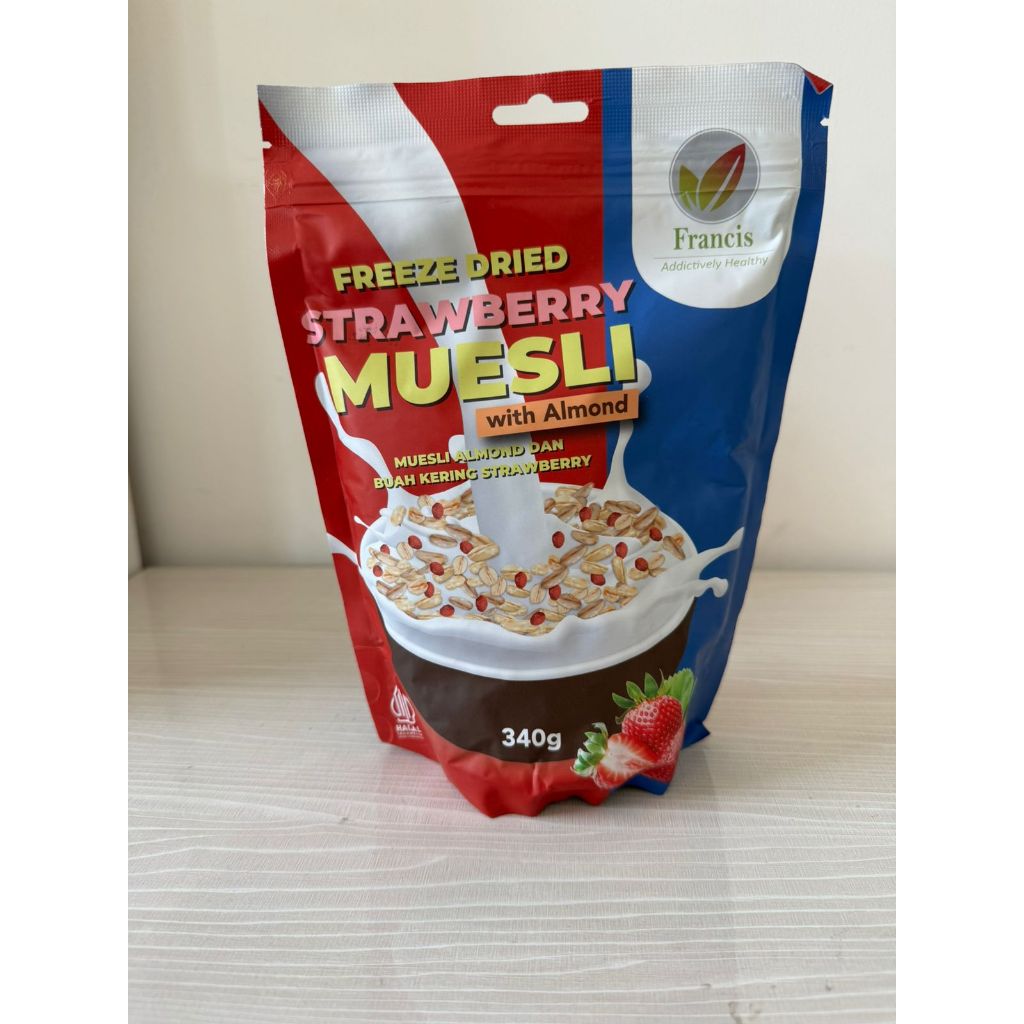 Freeze Dried Strawberry Muesli With Almond Francis Organic 340 G ...