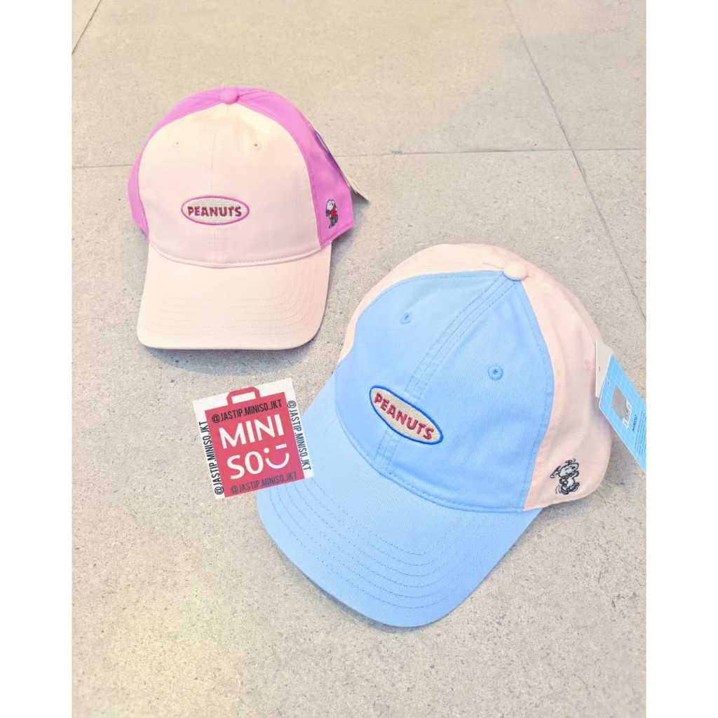 Miniso Baseball Cap Embroidered Character Contrast Color SNOOPY ...