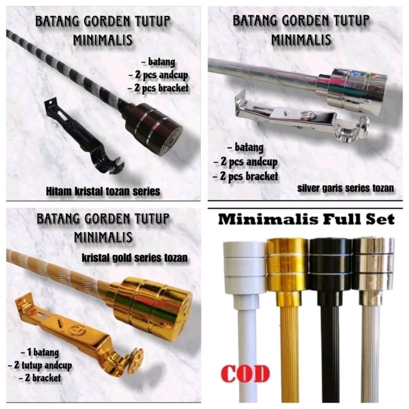 Iron Rod Stick Pipe Pole Rell Curtain Rod Minimalist Cylinder | Shopee ...