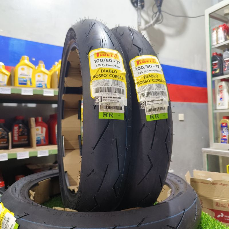 Pirelli DIABLO ROSSO CORSA 2 Motorcycle Tires 100/80-17 TUBELESS ...