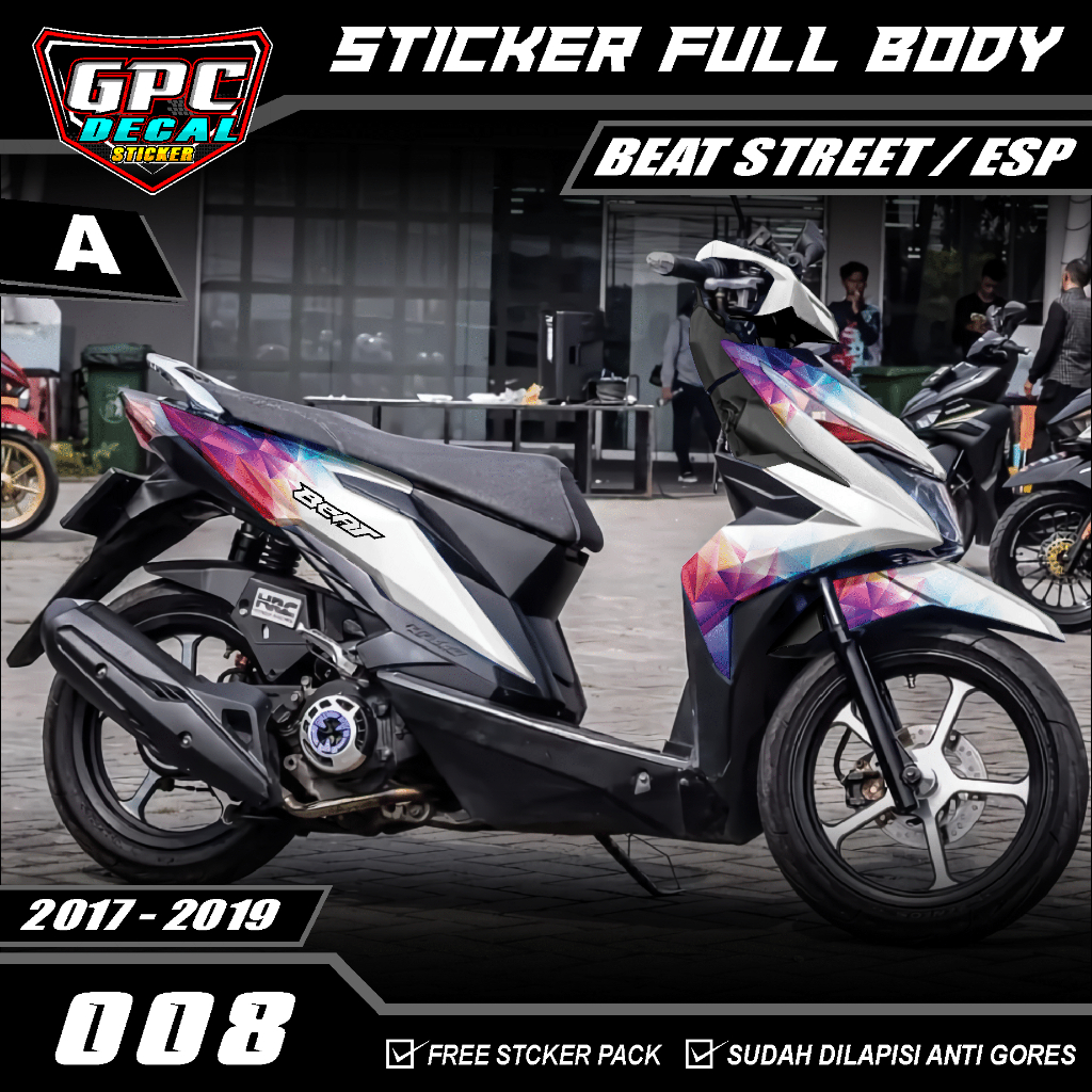 Decal STICKER HOLOGRAM HONDA BEAT STREET ESP 2017-2019 FULLBODY Sale ...