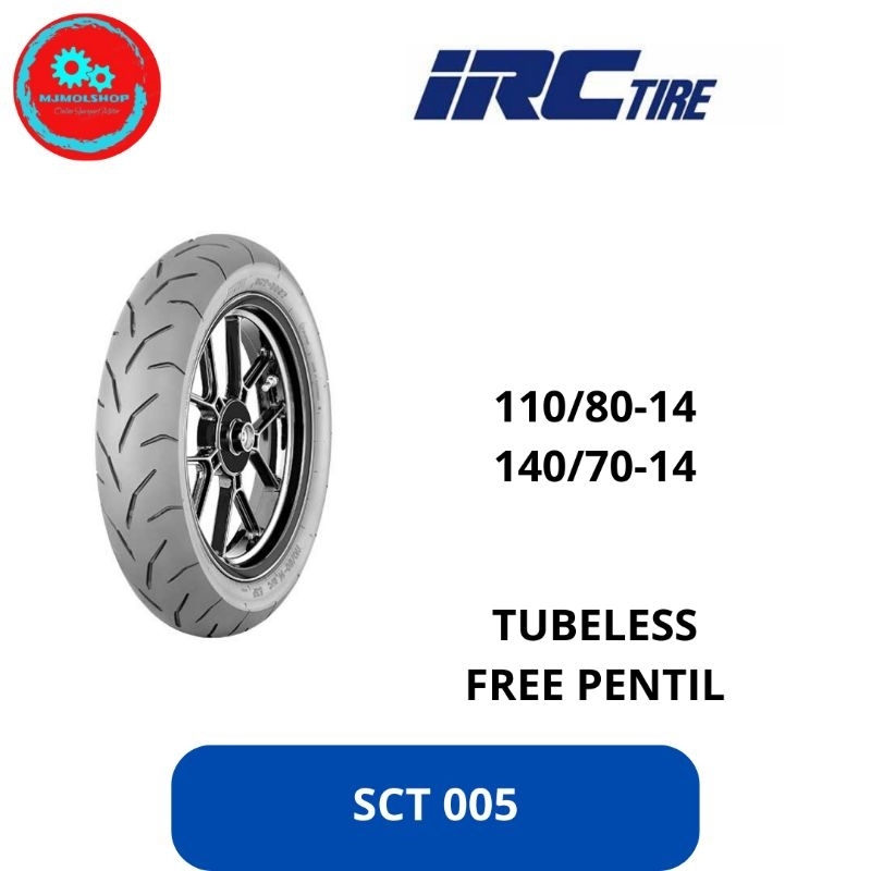 TIRE IRC SCT-005 110/80-14 140/70-14 TUBELESS FREE PENTIL ORIGINAL IRC ...