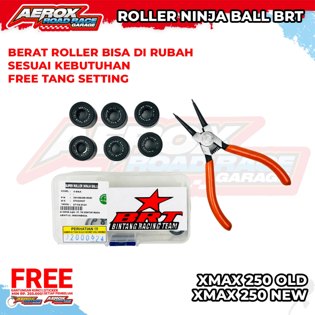 Roller NINJA BALL BRT VARIO BEAT AEROX NMAX LEXI XMAX MIO FINO FREEGO ...