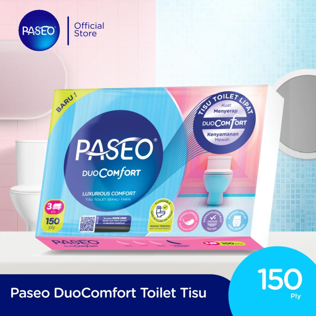 Paseo Duo Comfort Toilet Interfold Travel Pack 150 Ply Tissue | Shopee ...