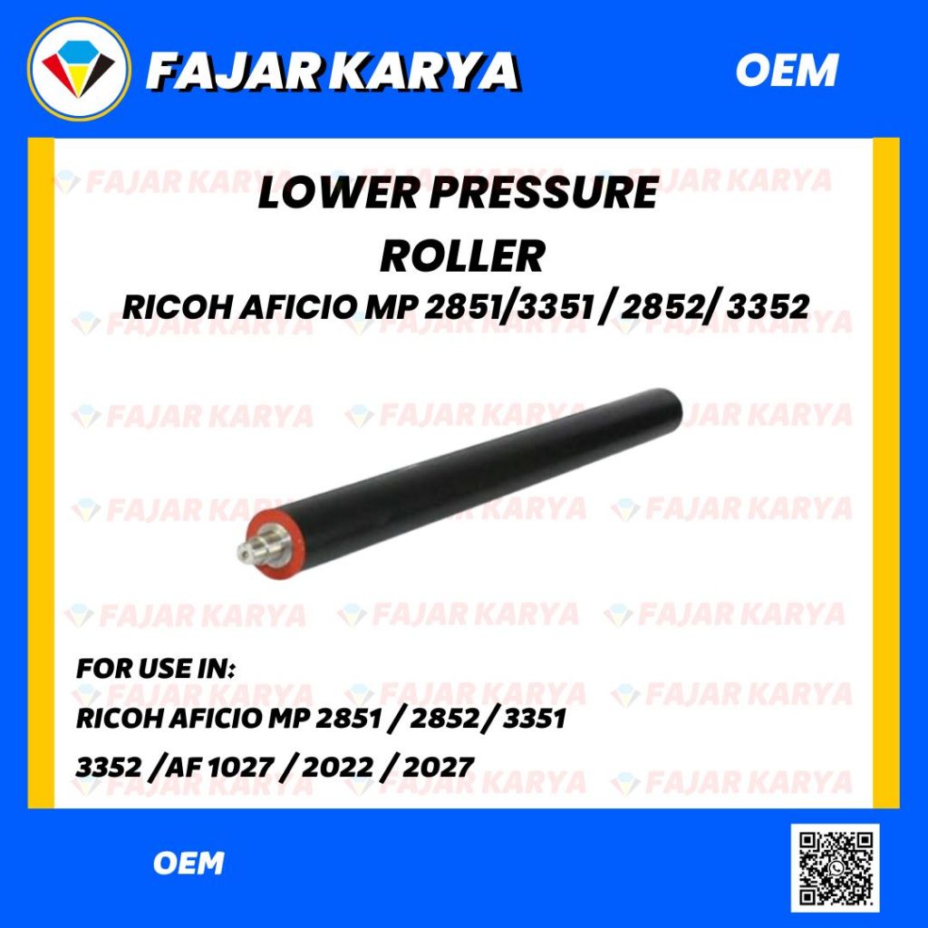 Lower PRESSURE ROLLER RICOH AFICIO MP 2851/3351/2852/3352 | Shopee ...