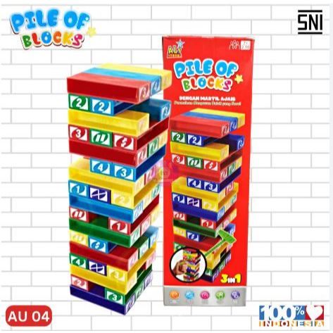 (UN0 Stacko) Stacking Block Tower Game+Hammer (SNI Warranty) | Shopee ...