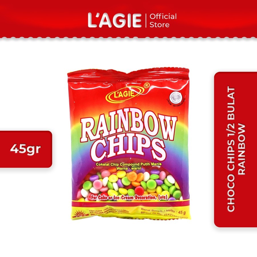 LAGIE Chocolate Chip Round Rainbow Choco Chips 45gr | Shopee Philippines