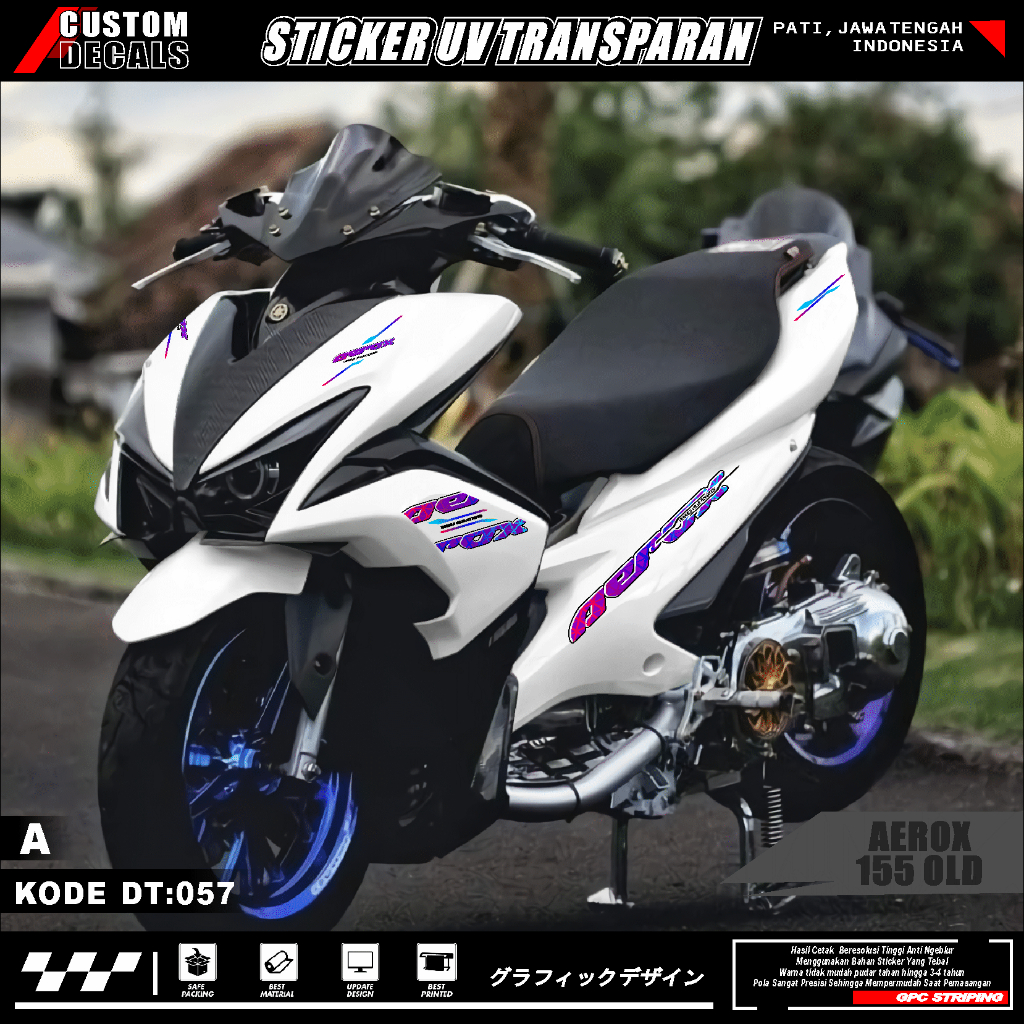 YAMAHA AEROX 155 OLD TRANSPARENT STRIPING VARIATIONS MOTORCYCLE LIST ...