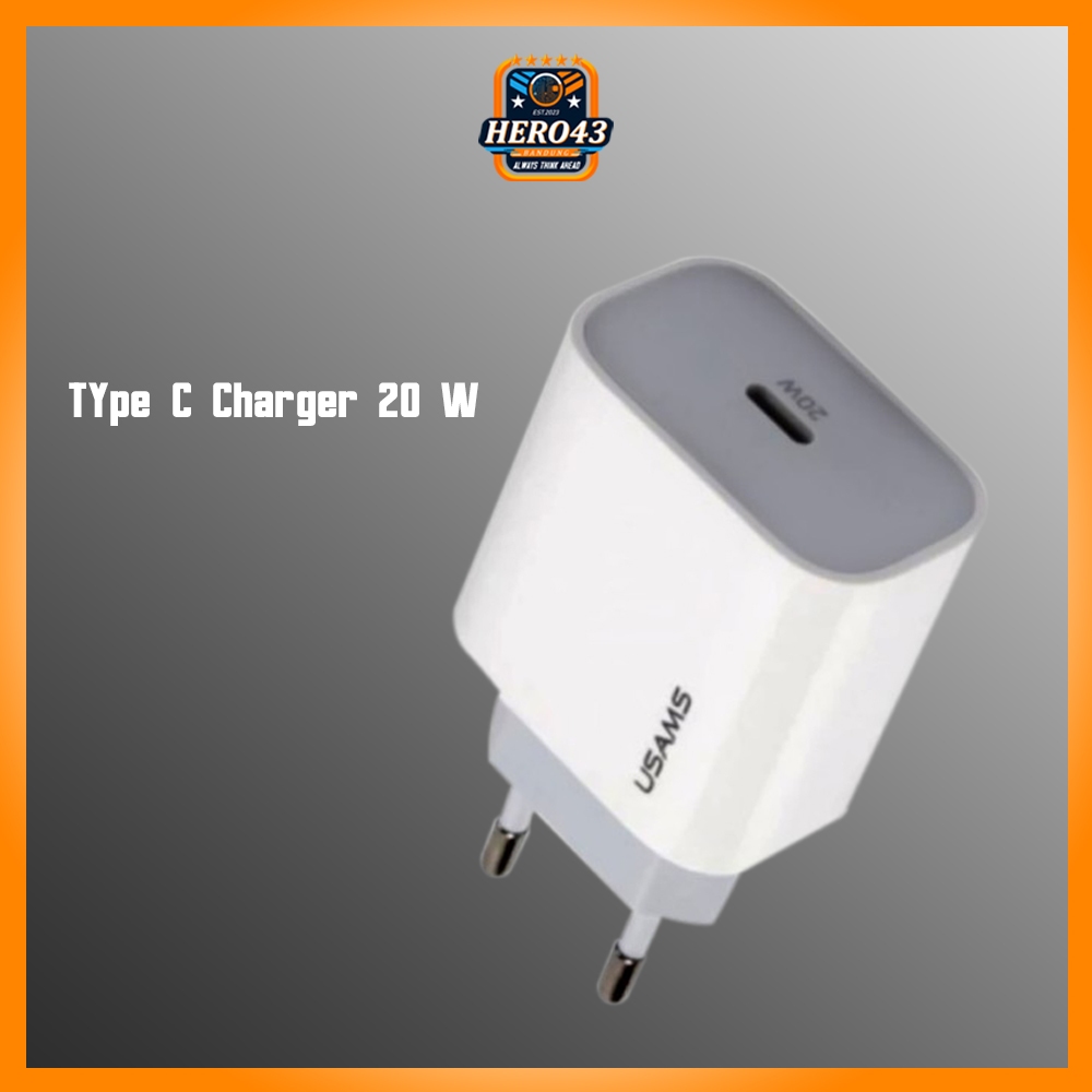 Usams Original USB TYPE C 20W Fast Charger Adapter | Shopee Philippines