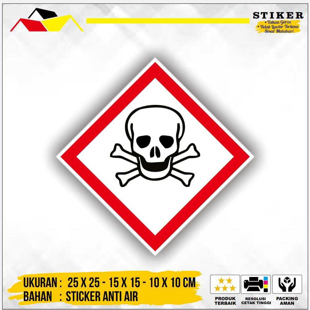 B3 Waste Symbol Sign Label Sticker Harmful And Toxic Material Sticker ...