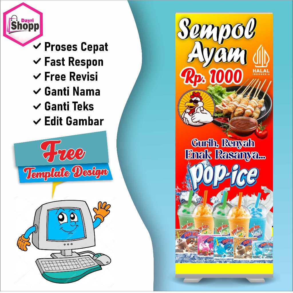 Size 60x160 Cm, Custom Pop Ice Chicken Sempol Shampoo | Shopee Philippines