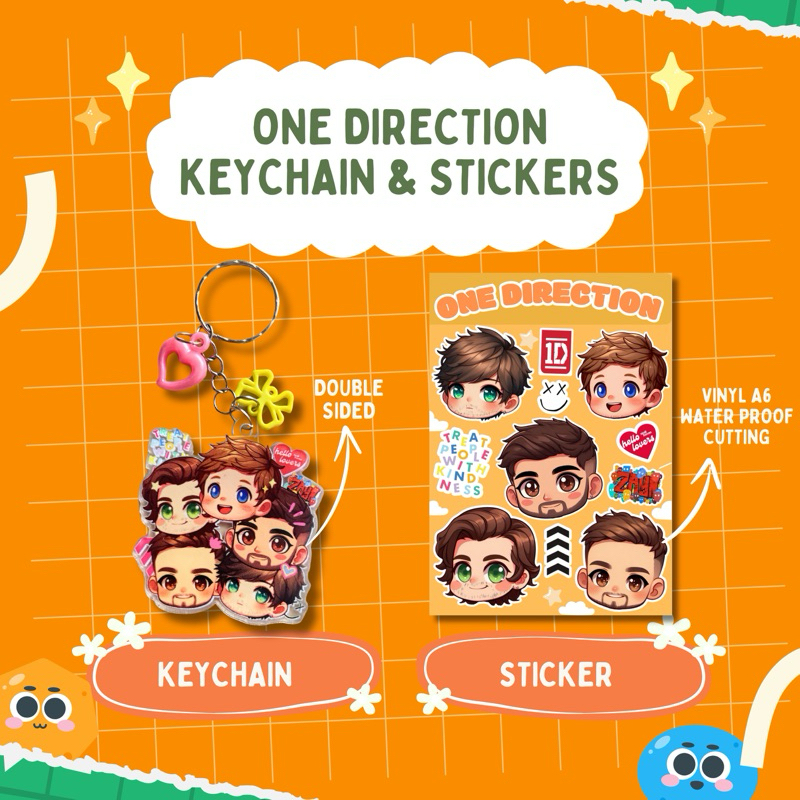 One Direction Art Keychain & Sticker | Shopee Philippines