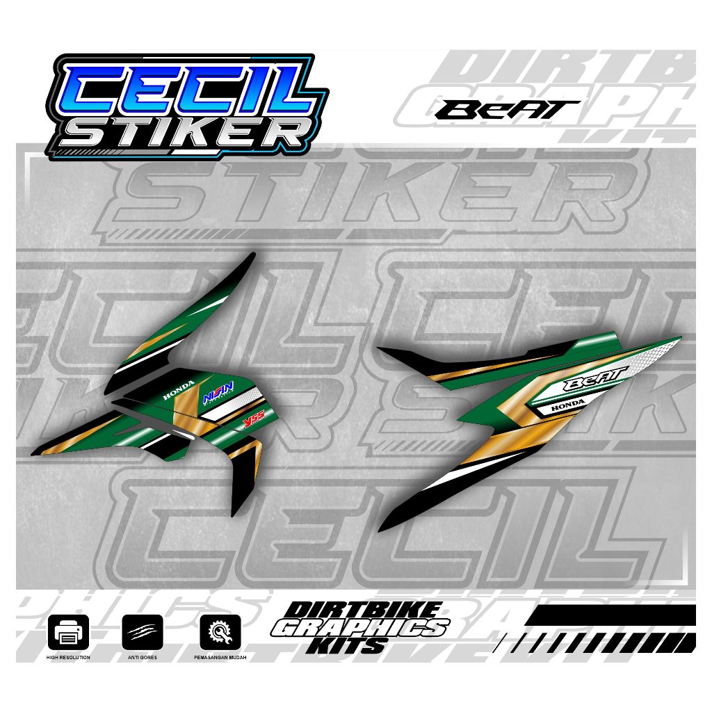 Striping Honda Beat ESP 2021 0013 sticker Graphic Design Latest Design ...