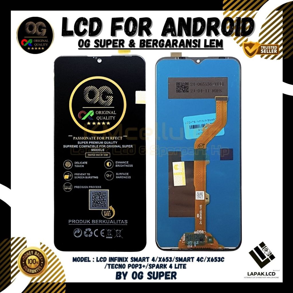 Lcd Touchscreen INFINIX SMART 4/X653/SMART 4C/X653C/TECNO POP3+/SPARK 4 ...