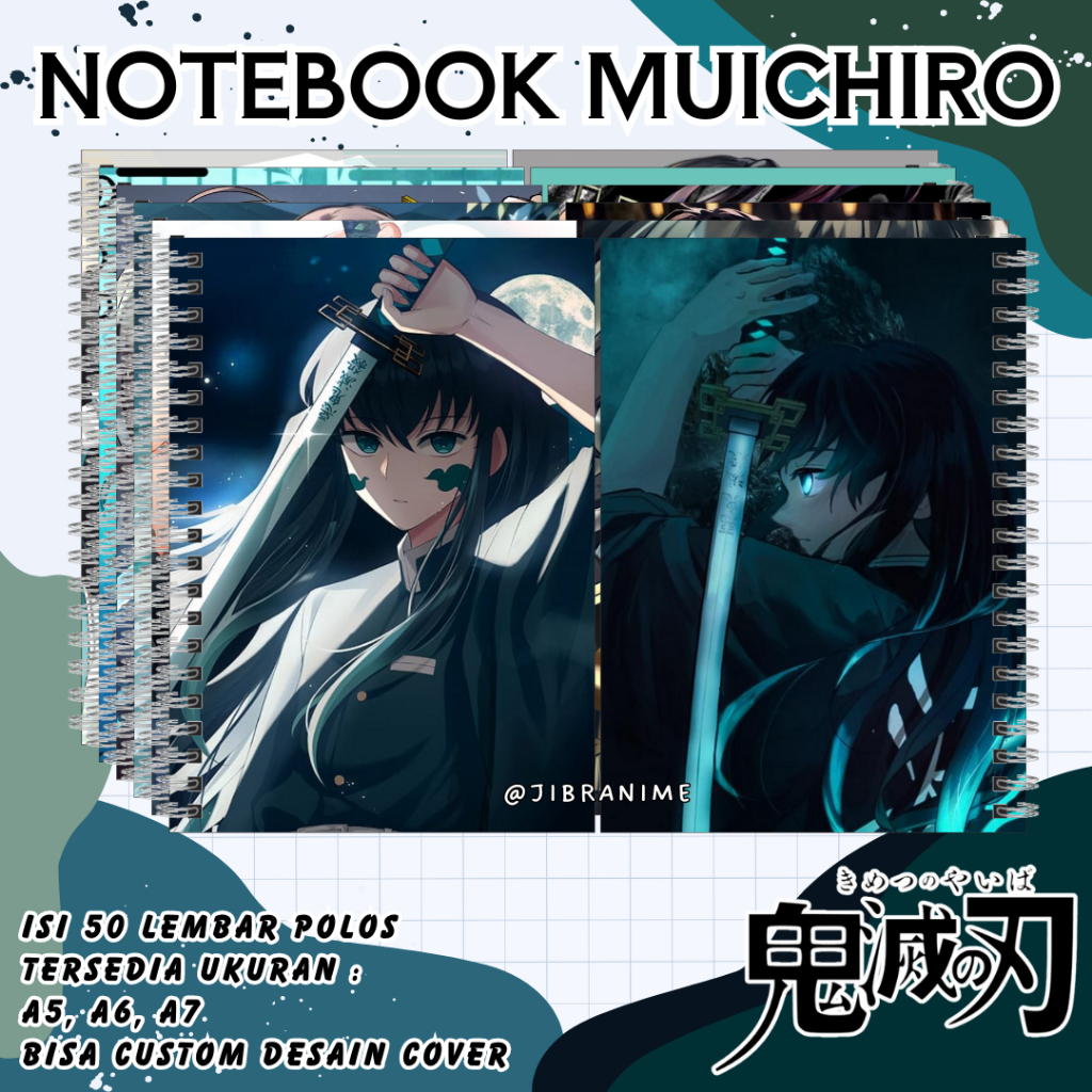 Muichiro Kimetsu No Yaiba Note Book / Muichiro Notebook / Notebook ...