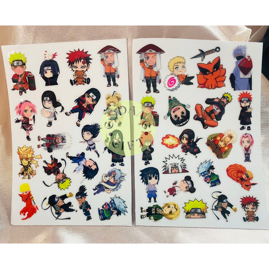 Naruto - Anime Sticker - manga Sticker tumbler Hp Suitcase laptop ...